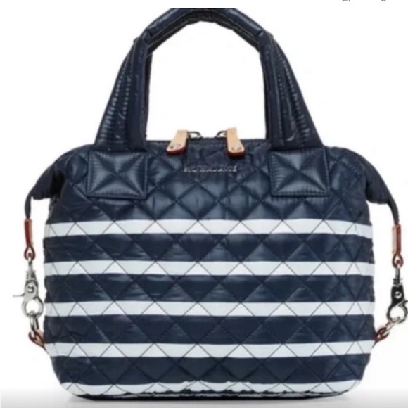 MZ Wallace | Bags | Mz Wallace Blue And White Charter Striped Small ...